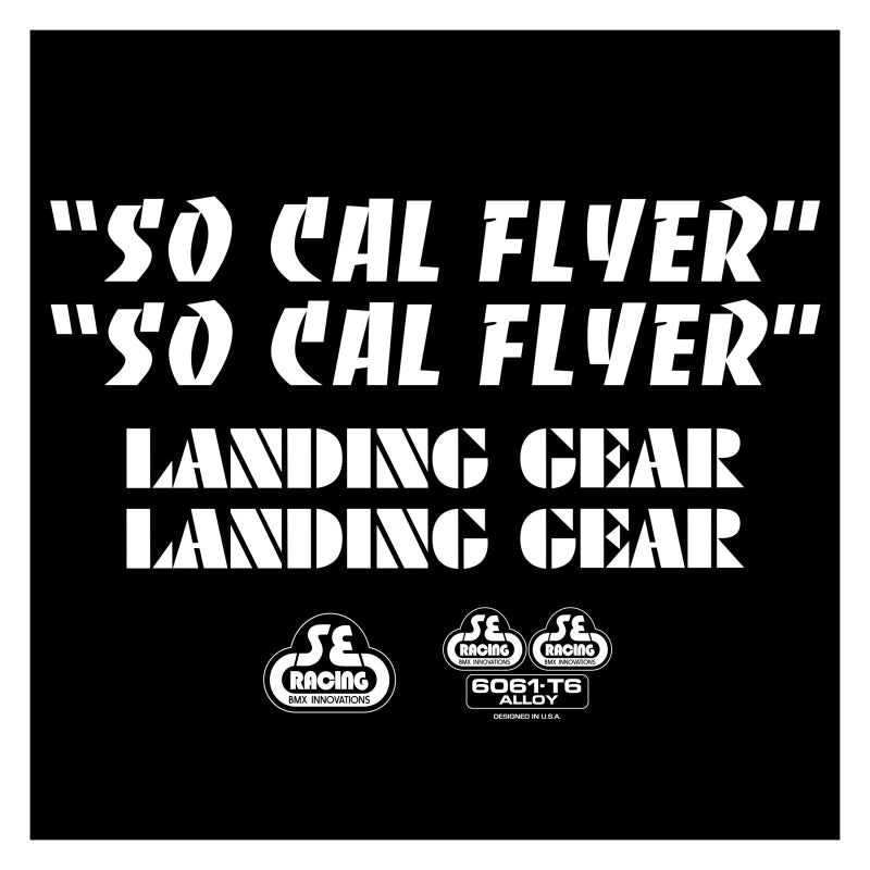 Se bikes Socal Flyer Decal Set SoCal Flyer White – Green Fleet Bicycle Shop