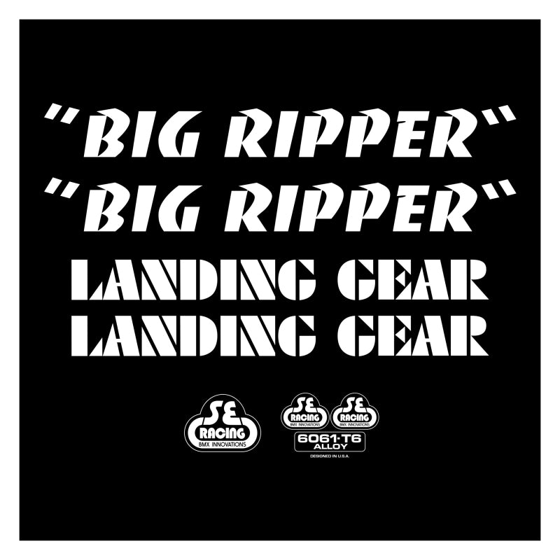 Se bikes Big Ripper Decal Set Big Ripper White – Green Fleet Bicycle Shop