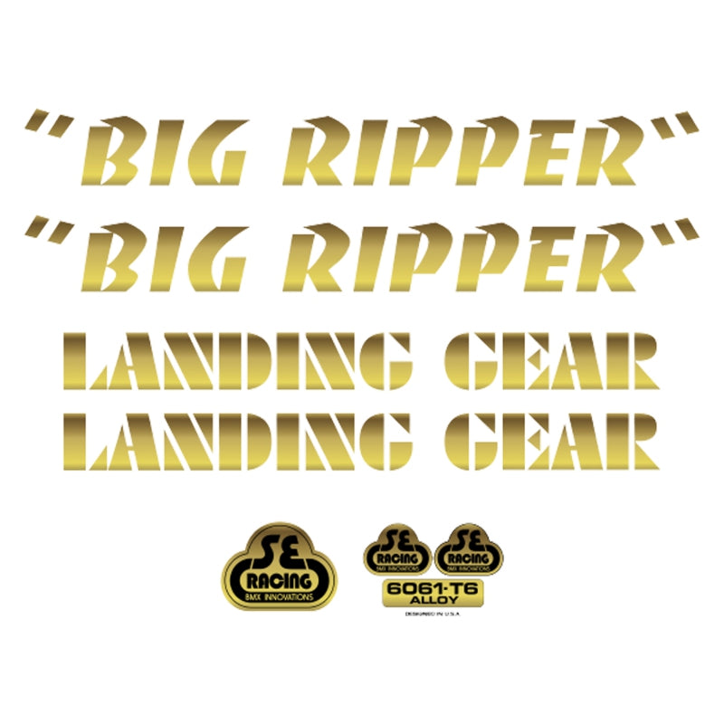 Se bikes Big Ripper Decal Set Big Ripper Gold – Green Fleet Bicycle Shop